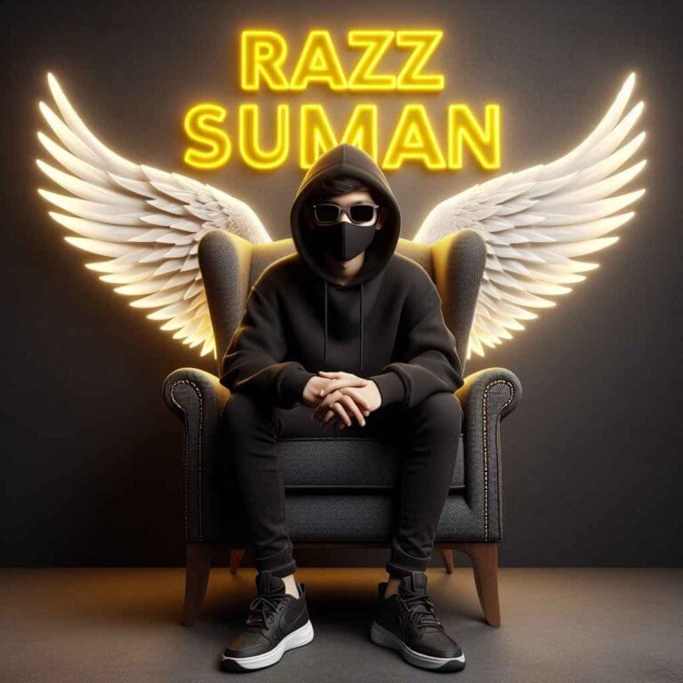 3D Neon Wings Name Art Video Editing