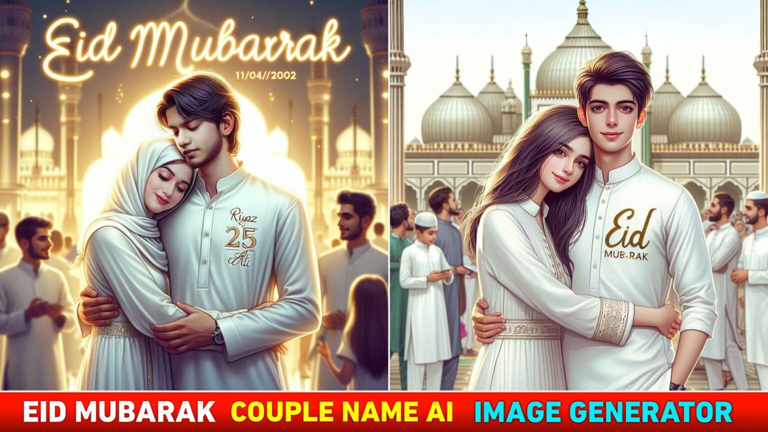 Eid Mubarak Couple Ai Photo Editing