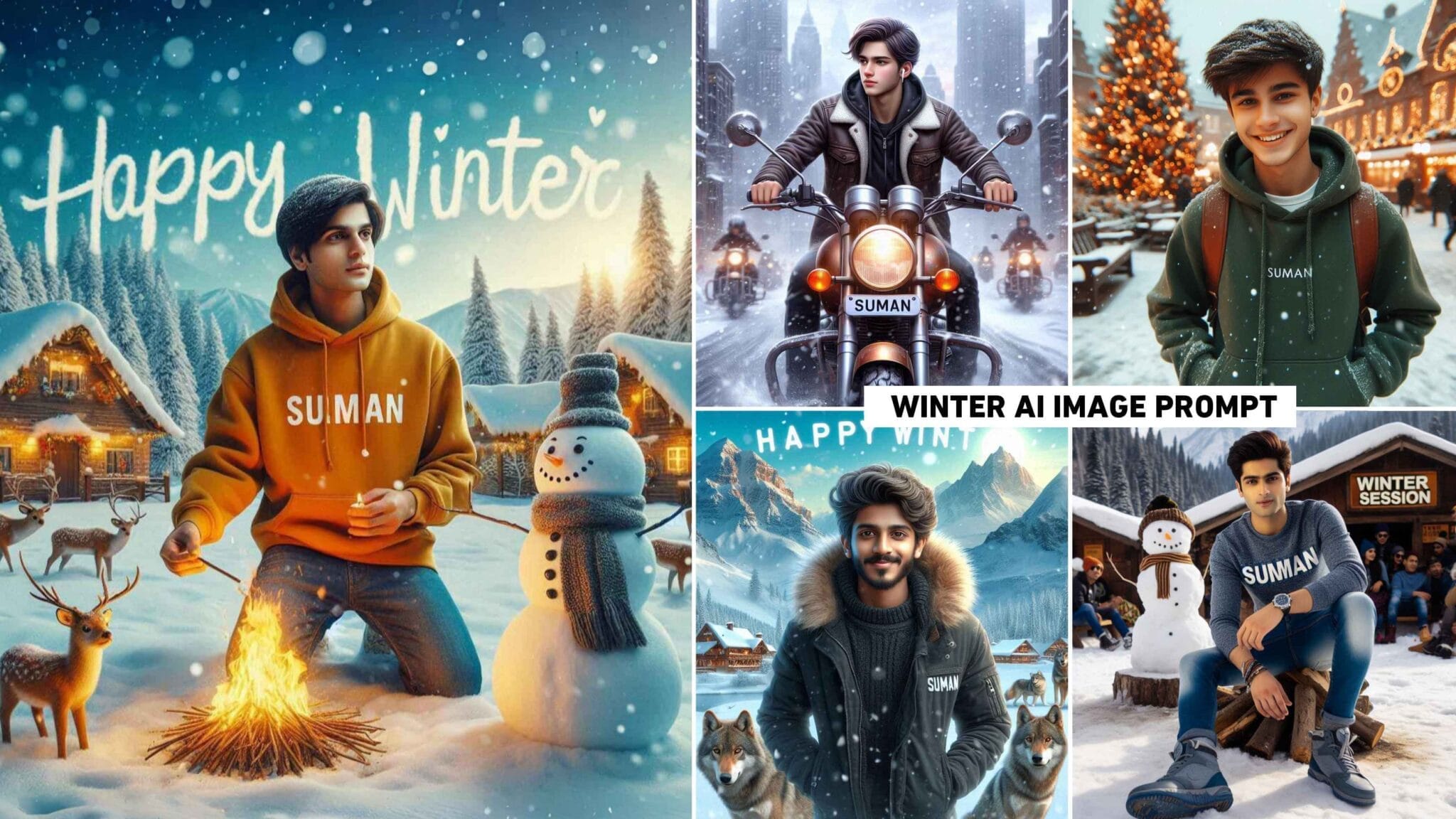 Winter Session Ai Photo Editing Prompt | Bing Image Creator