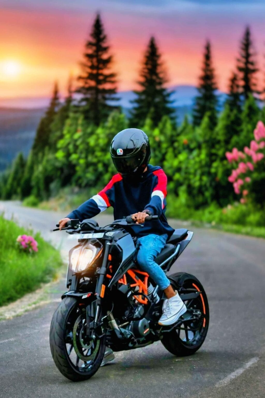 Hypic App Biker Photo Editing Prompt | Hypic Biker Prompt