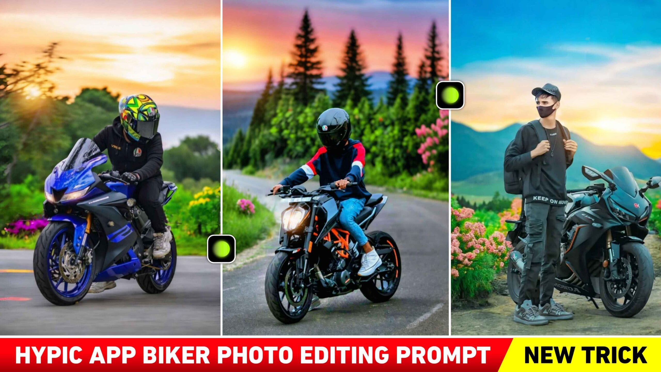 Hypic App Biker Photo Editing Prompt | Hypic Biker Prompt