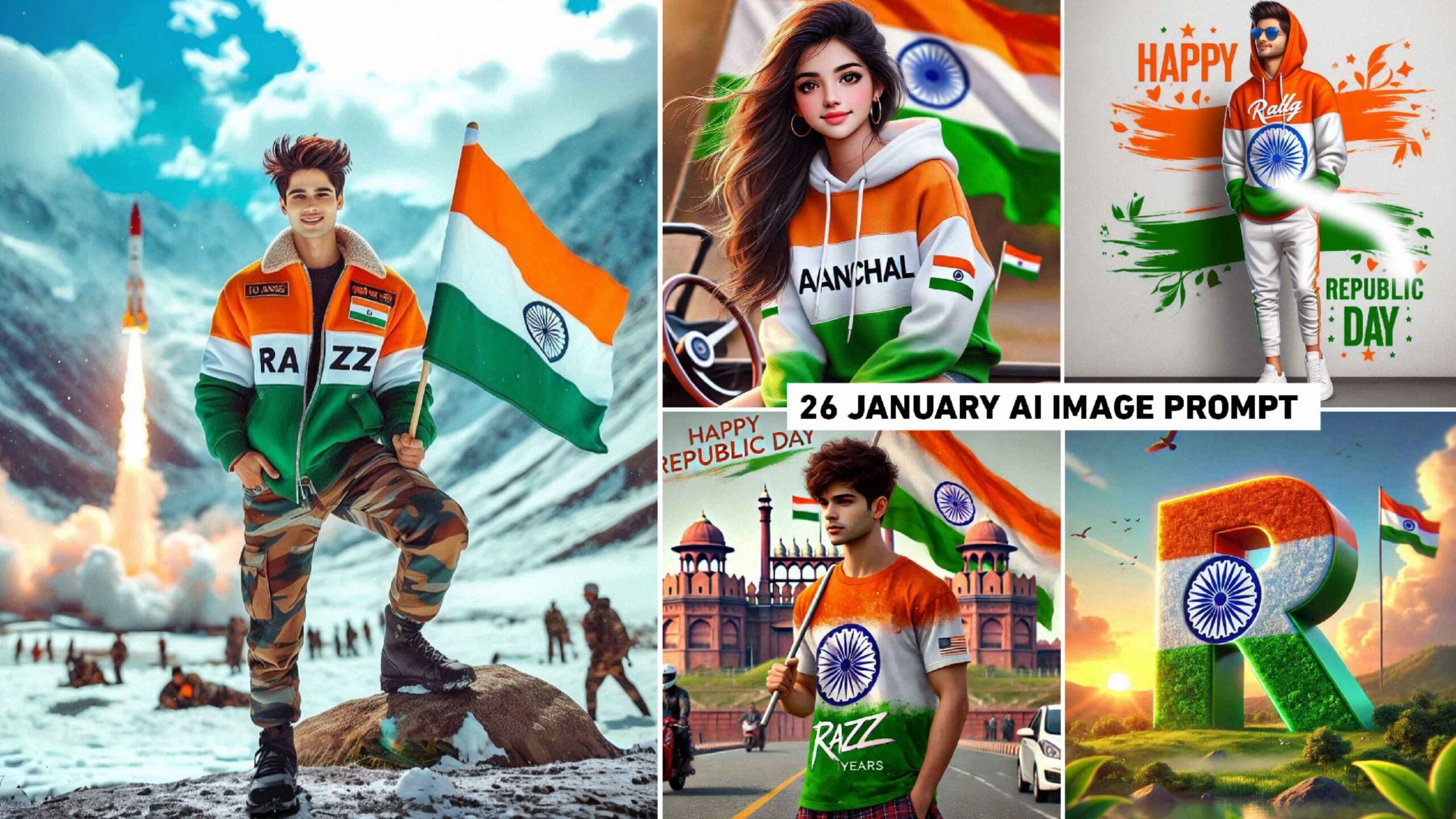 26 January Ai Photo Editing Prompts | Republic Day Ai Prompt