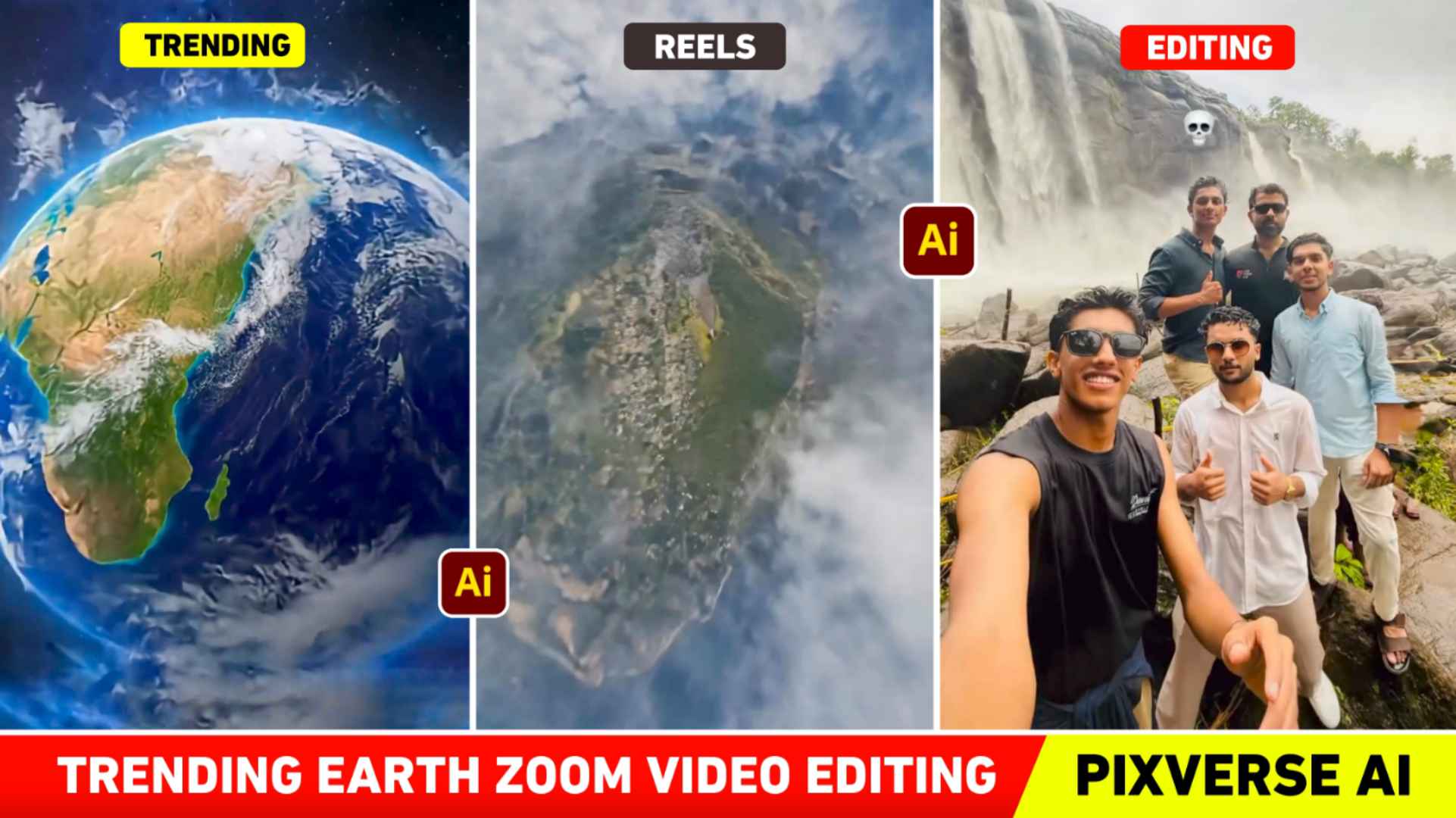 Instagram Trending Earth Zoom Video Editing | Pixverse Ai