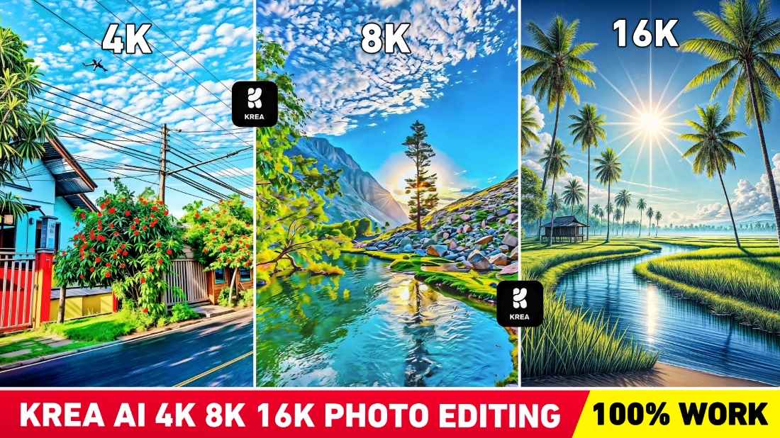 Krea Ai 4k 8k 16k Quality Photo Editing - 100% Working
