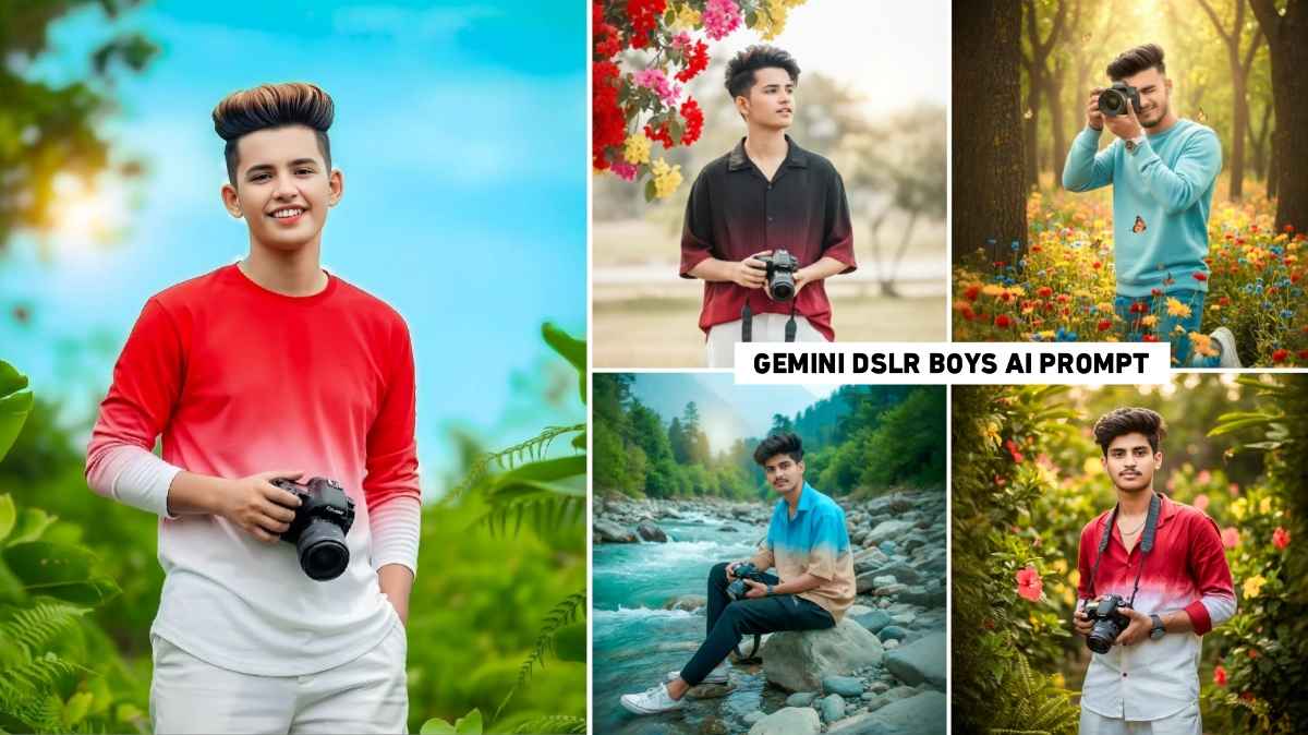 Google Gemini Dslr Boys Ai Photo Editing Prompt - 100% Real Face