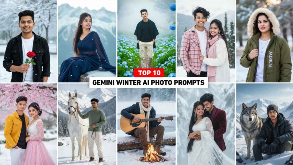 Top 10 Google Gemini Winter Ai Photo Editing Prompts - Real Face